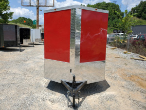 6x12 Red Enclosed Trailer