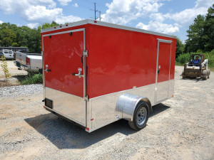 6x12 Red Enclosed Trailer